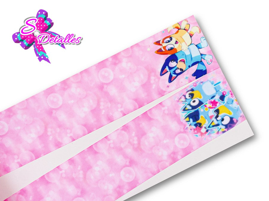 LBP07009 - Listón Estampado de 7,5 cm - Bluey (Tira de 81 cm) – SDetalles