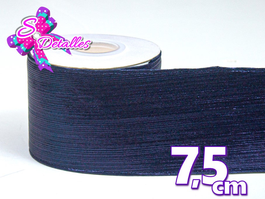 LBM07009 - Listón Metalico de 7,5 cm - Azul Marino (por metro) – SDetalles