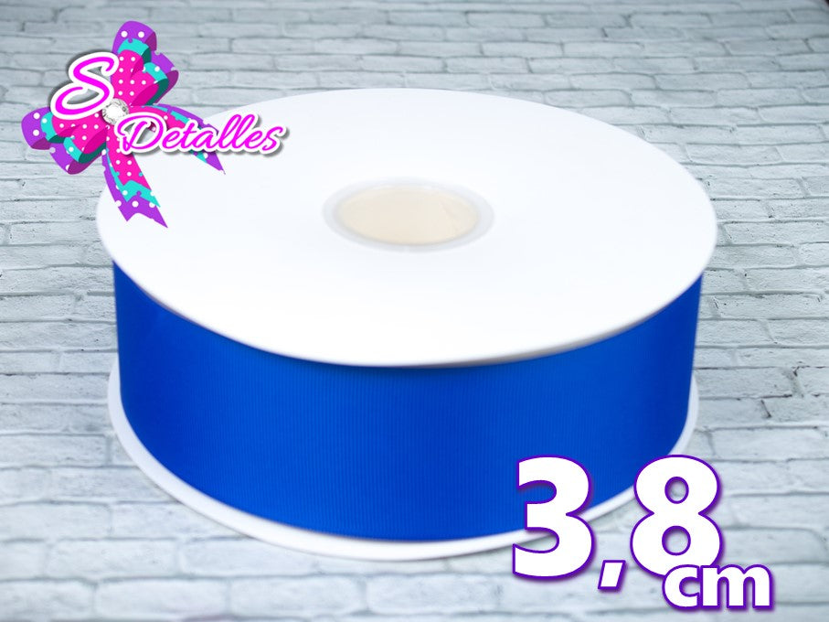 LBU05089 - Liston Barrotado de 3,8 cm - Azul Rey (Por metro) – SDetalles