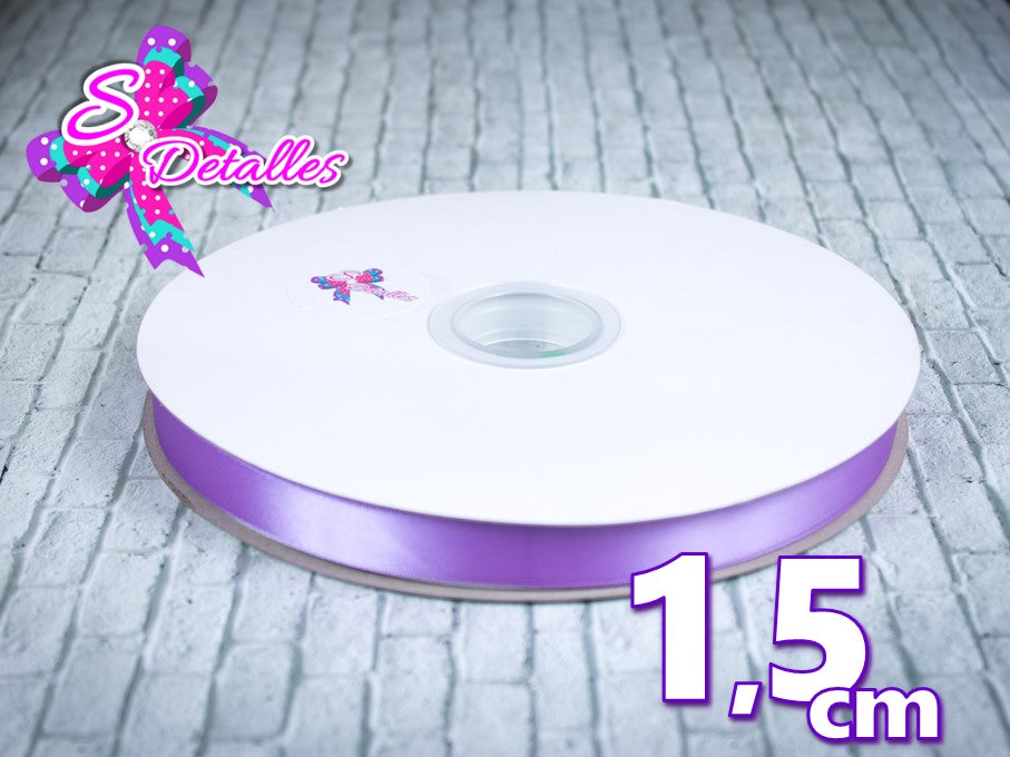 LSU02105 - Liston Satinado de 1,5 cm - Lila (por Metro) – SDetalles