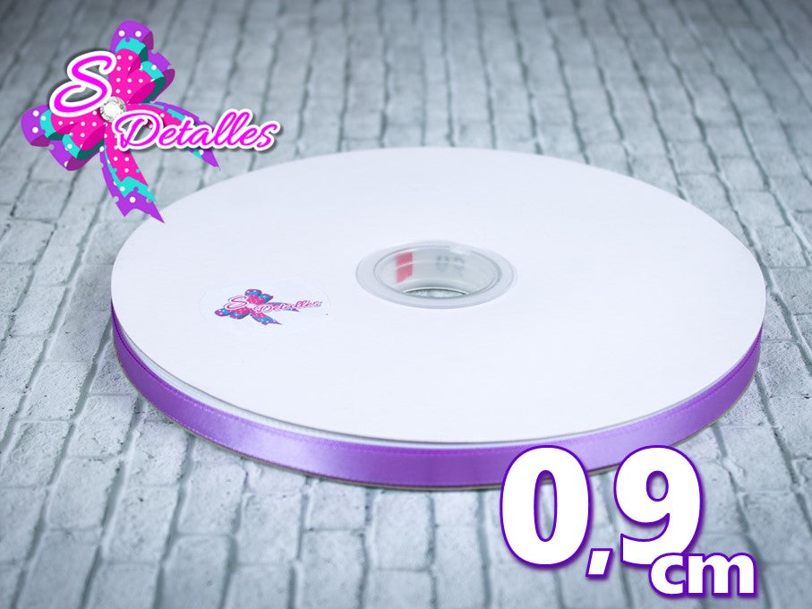 LSU01105 - Liston Satinado de 0,9 cm - Lila (por Metro) – SDetalles