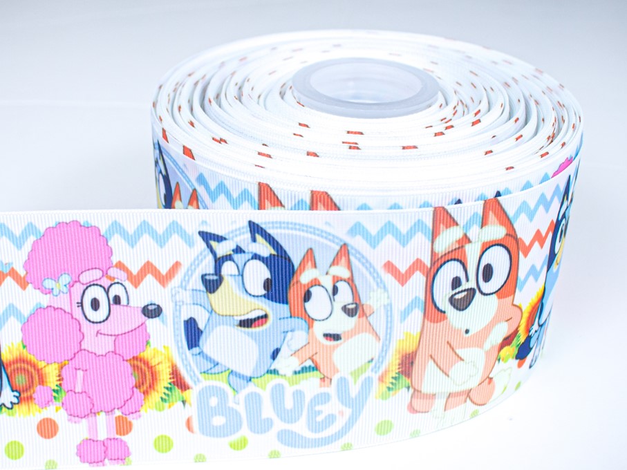 LBP07333 - Listón Estampado de 7,5 cm - Bluey (por metro) – SDetalles