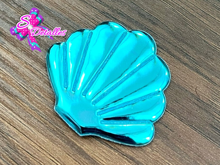 CMS30075 - Vinil de 4,5cm x 5cm - Concha de Mar Azul – SDetalles