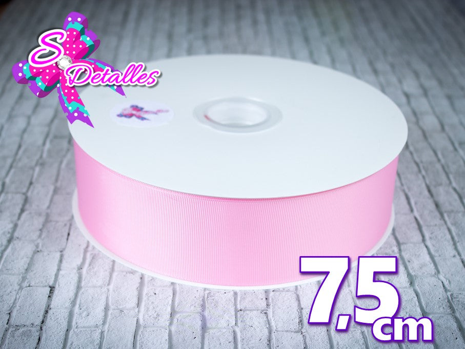 LBU07024 - Liston Barrotado de 7,5 cm - Rosado (por Metro) – SDetalles