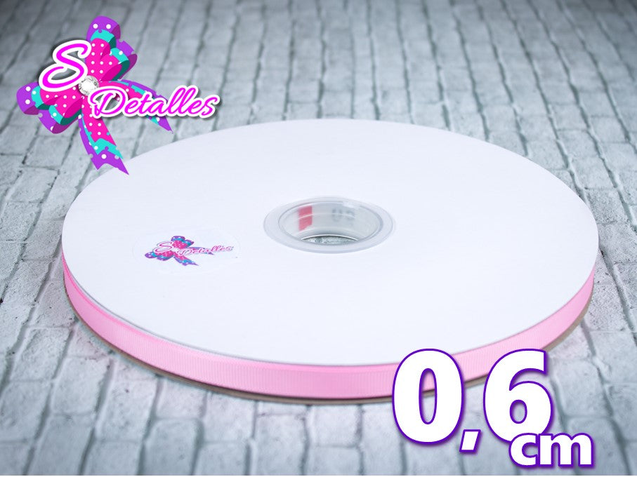 LBU00024 - Liston Barrotado de 0,6 cm - Rosado (por Metro) – SDetalles
