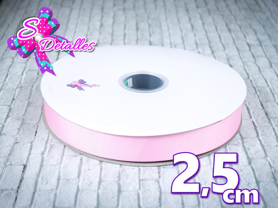 LBU04024 - Liston Barrotado de 2,5 cm - Rosado (por Metro) – SDetalles